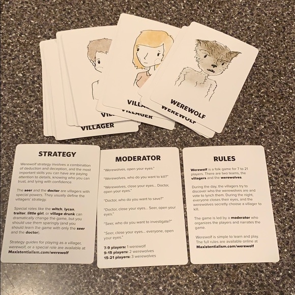 Maxistentialism | Games | Werewolf Game Mafia Maxistentialism | Poshmark